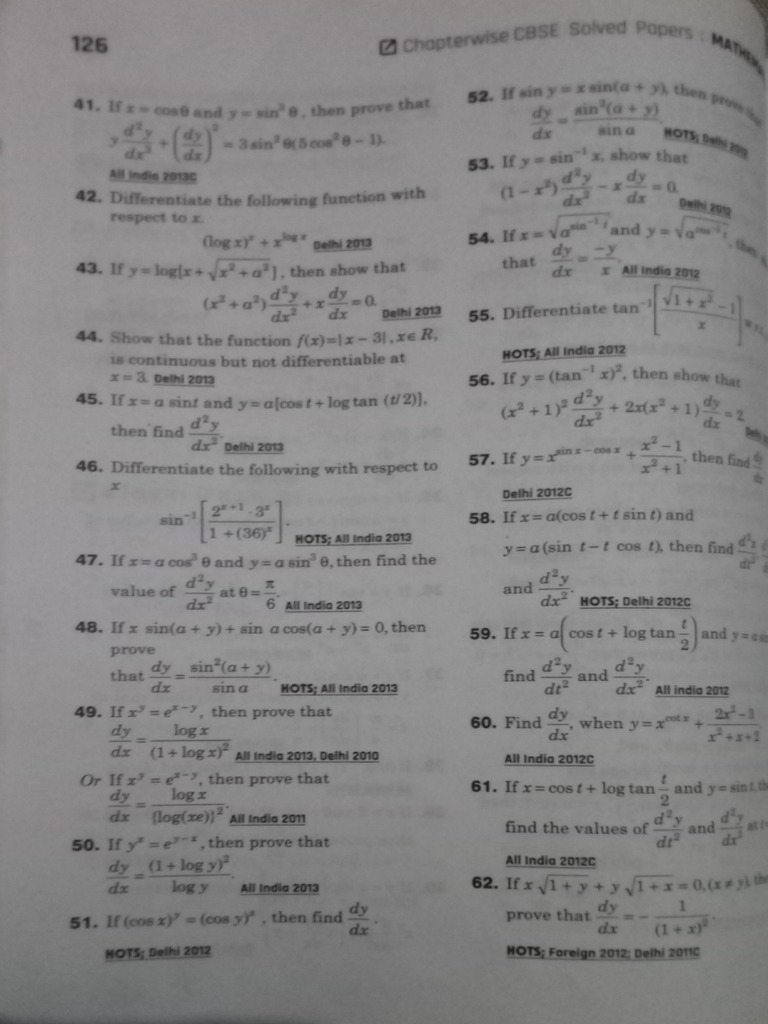 Most Important Differentiation Question by Mayank Sir | PDF