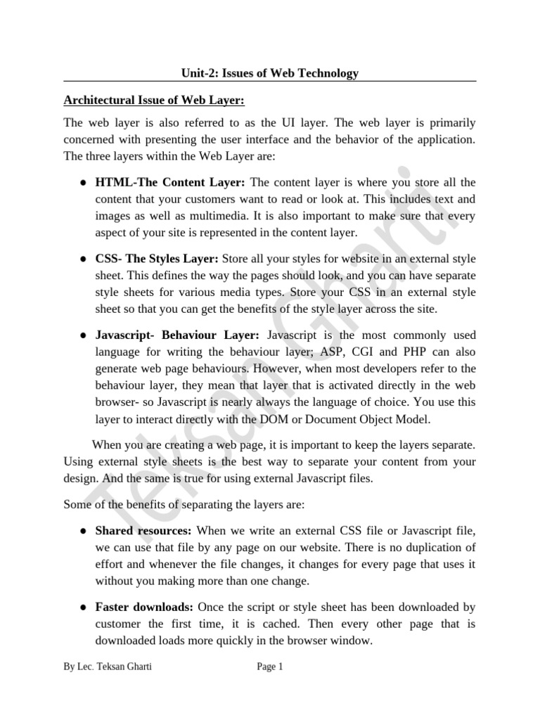 Unit-2_Issue_of_web_technology | PDF | World Wide Web | Internet & Web