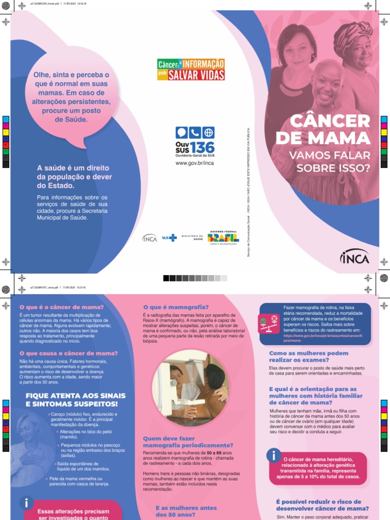 Folder Câncer de Mama - Impressão | PDF