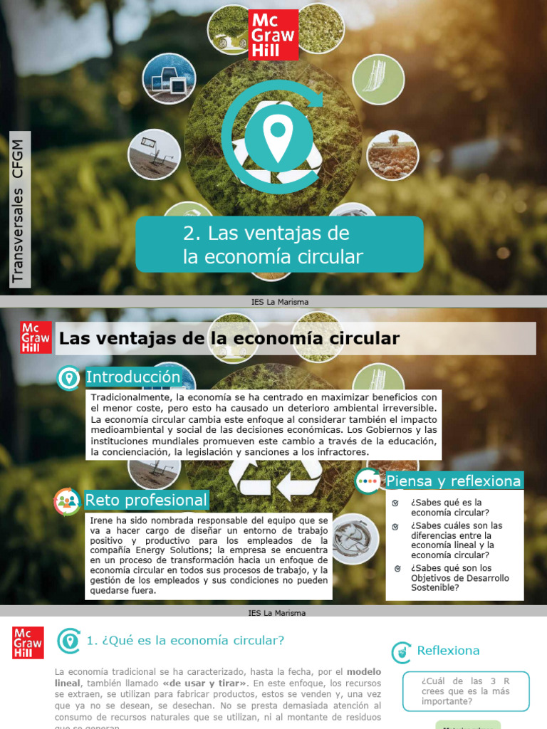 T2 Las ventajas de la economía circular | PDF | Residuos | Reciclaje