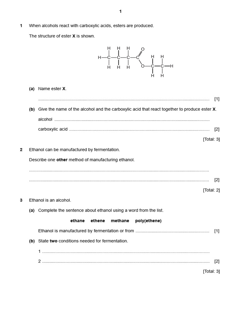 Alcohols New | PDF | Ester | Ethanol