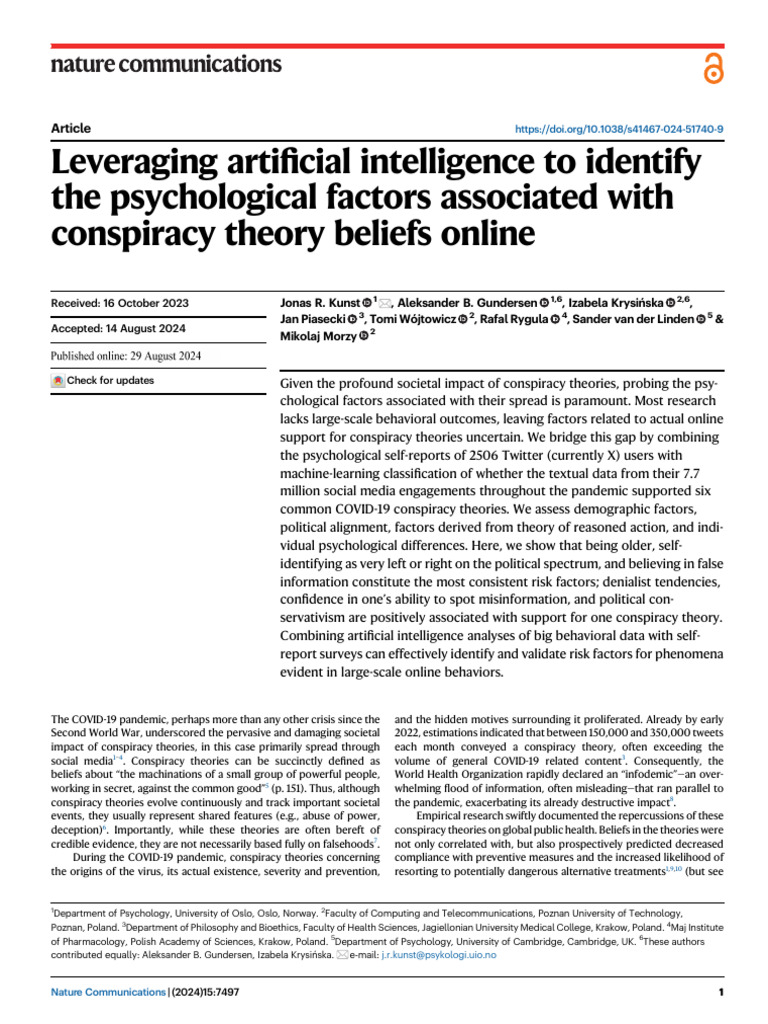Leveraging_artificial_intellig | PDF | Conspiracy Theory | Hypothesis