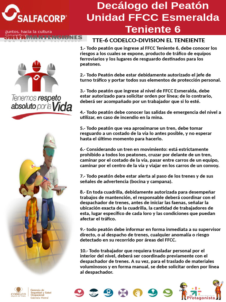 Decálogo de Seguridad para Peatones en FFCC | PDF | Peatonal