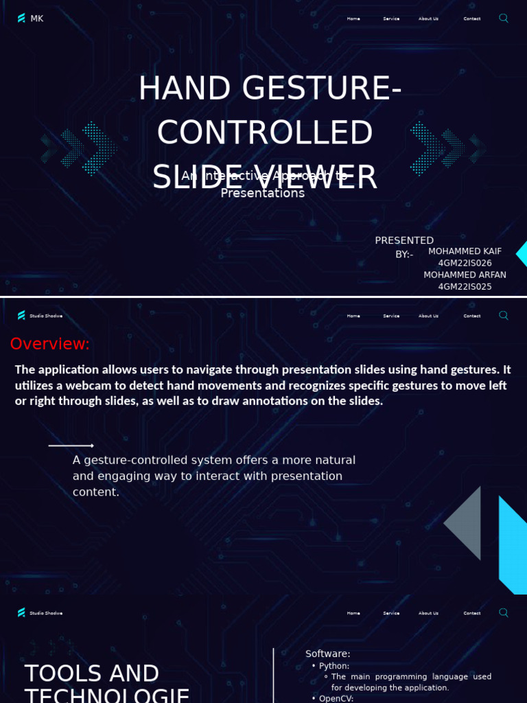 Gesture-Controlled Slide Viewer | PDF | Computing | Information Science