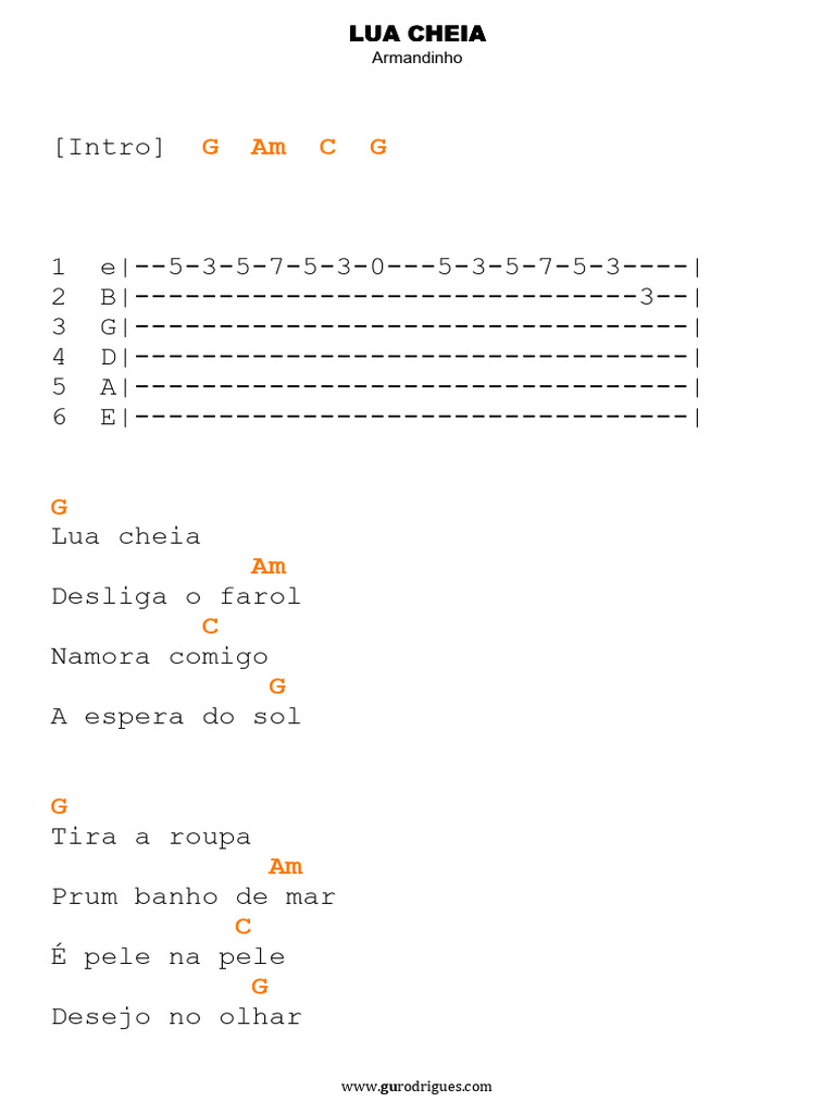 Lua Cheia (armandinho) | PDF
