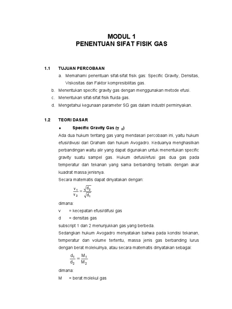 Penentuan Sifat Fisik Gas | PDF