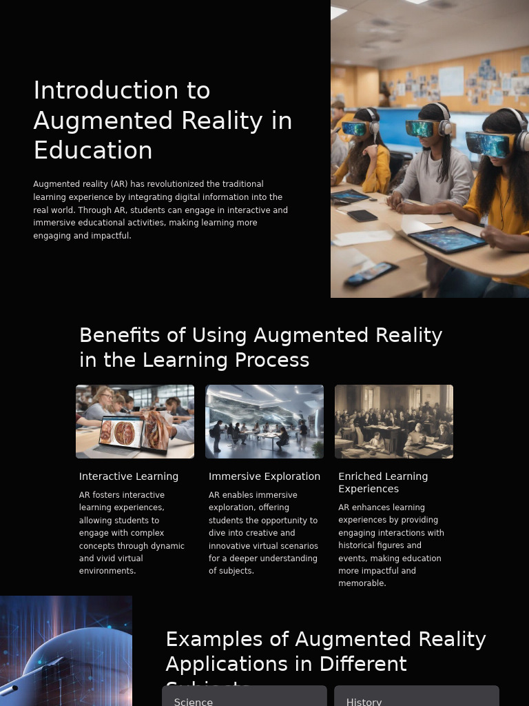 Introduction To Augmented Reality in Education | PDF | Augmented ...