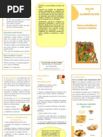Triptico Salud y Alimentacion | PDF | Alimentos | Nutrición
