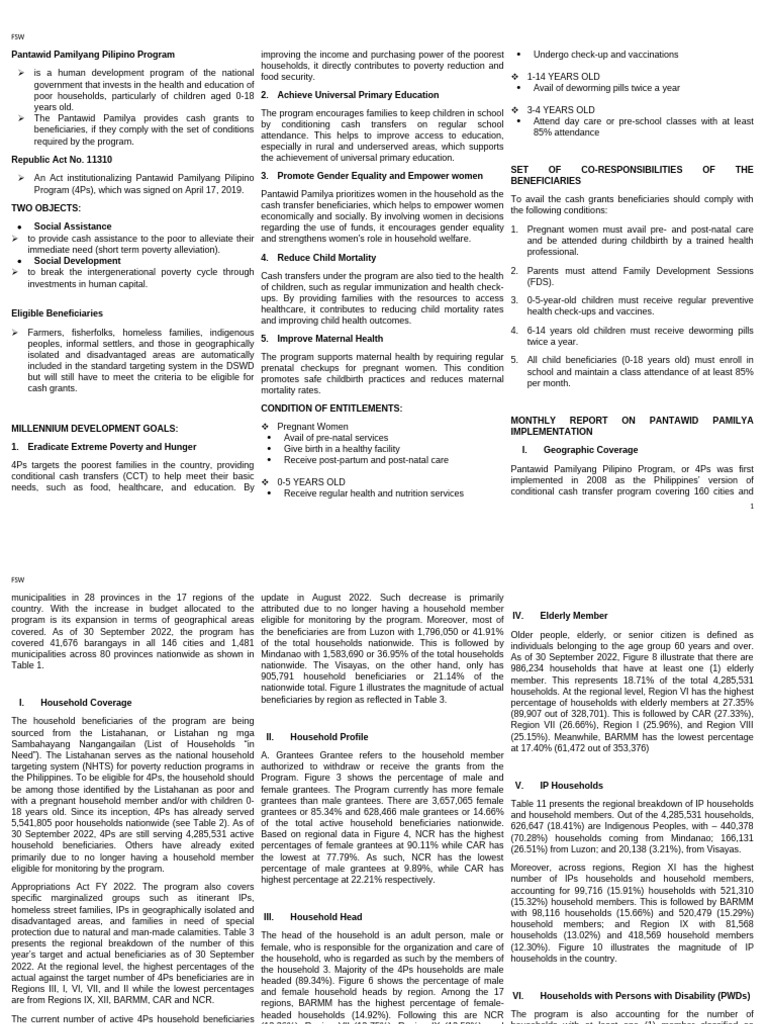 Pantawid Pamilyang Pilipino Program | PDF | Cost Of Living | Poverty