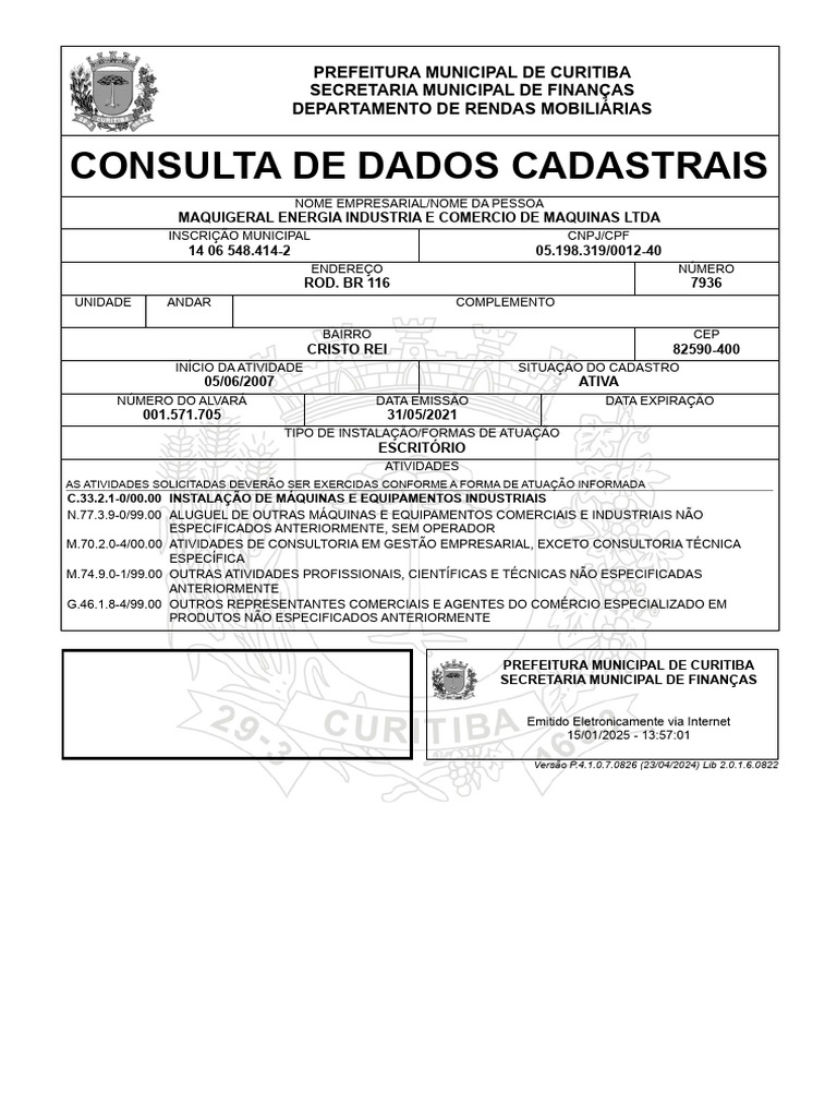 Consulta Dados - CIC - Extrato | PDF