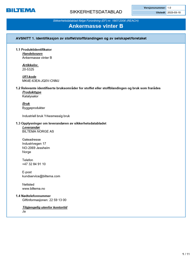 Ankermasse Vinter | PDF