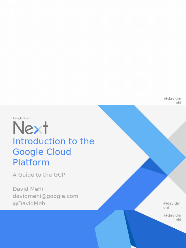 Intro to Google Cloud Platform | PDF | Cloud Computing | No Sql