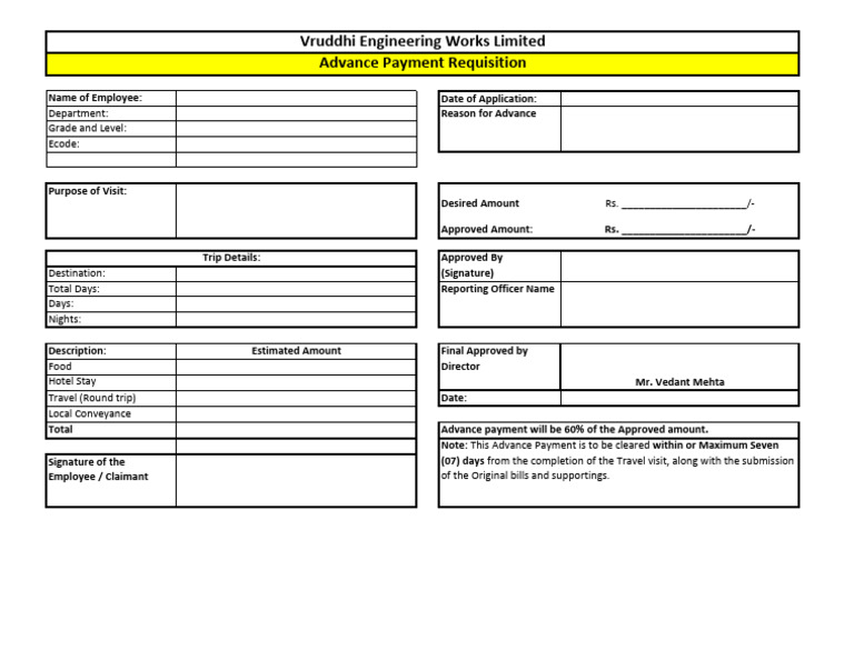 Advance Requisition Form (1) ...................... | PDF