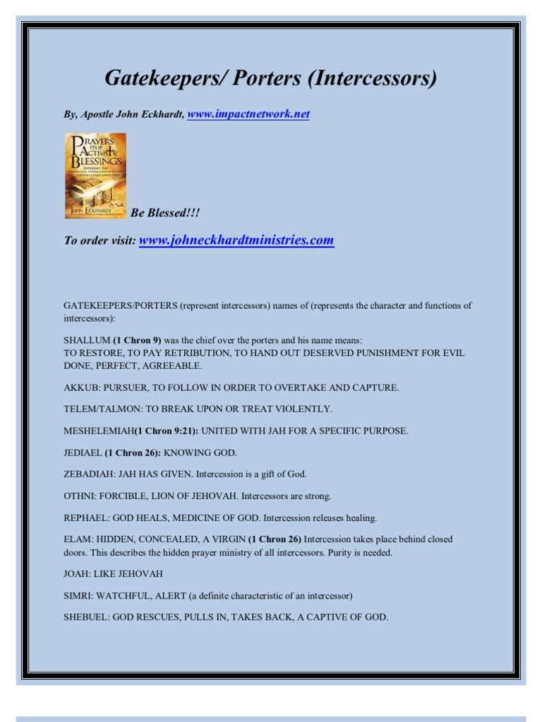 Understanding Biblical Gatekeepers | PDF | Foreign Language Studies