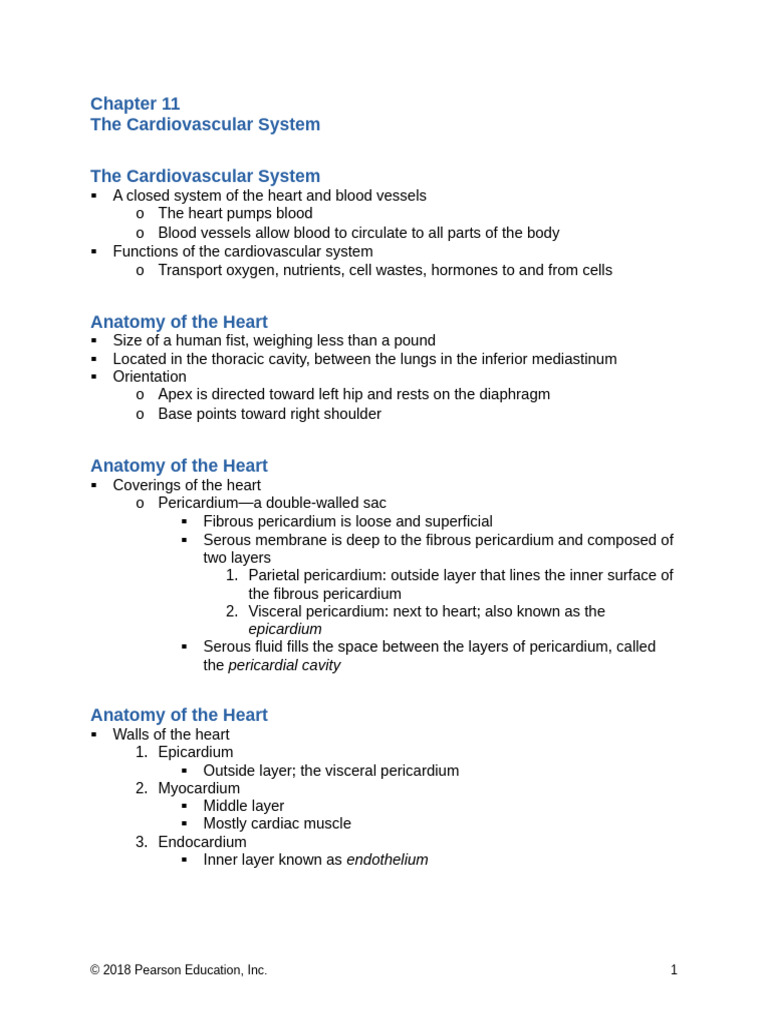 Ch 11 Lecture Presentation | PDF | Heart Valve | Heart