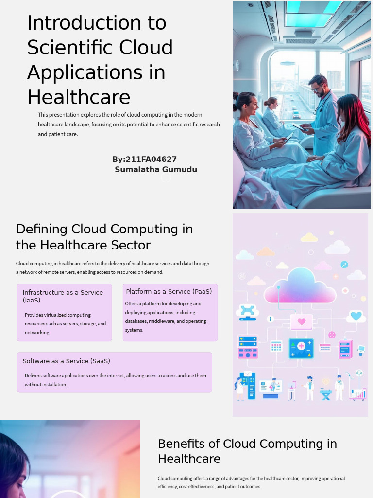 Introduction To Scientific Cloud Applications in Healthcare | PDF | Cloud Computing | Health Care