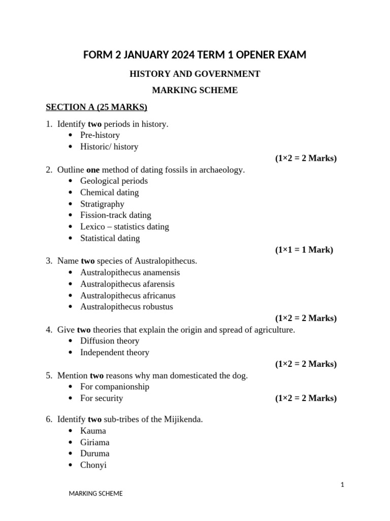 History Form 2 Opener MS | PDF | Crop Rotation | Agriculture
