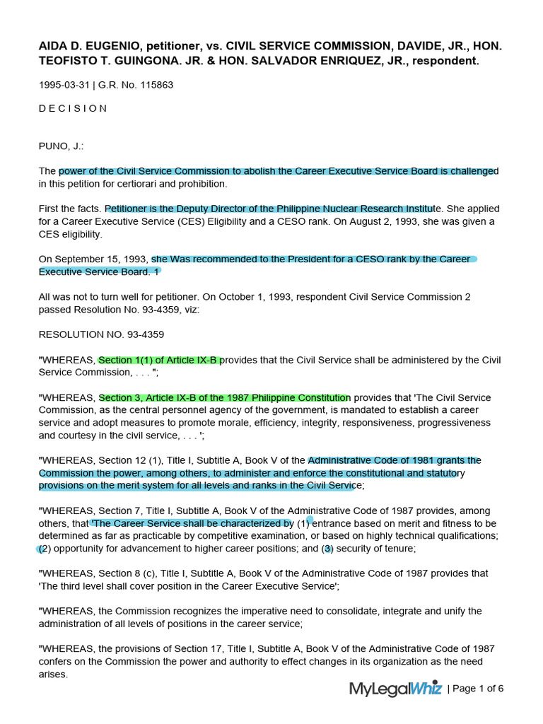 Civil Service Commission Career Guidelines | PDF