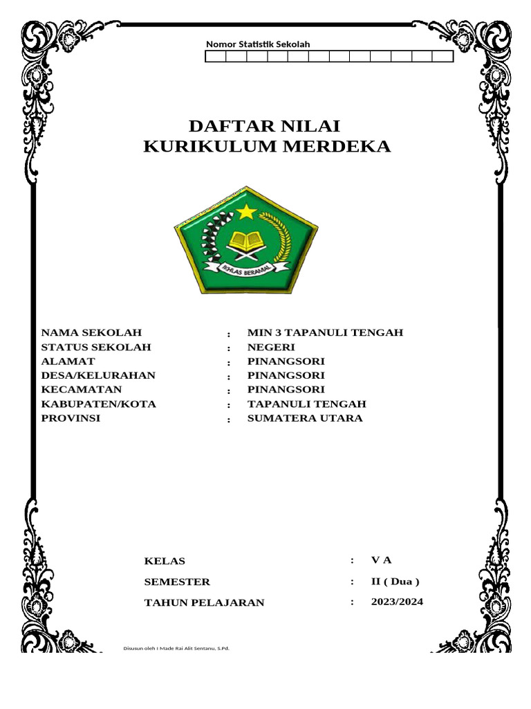 Daftar Nilai Ikm Kelas V | PDF