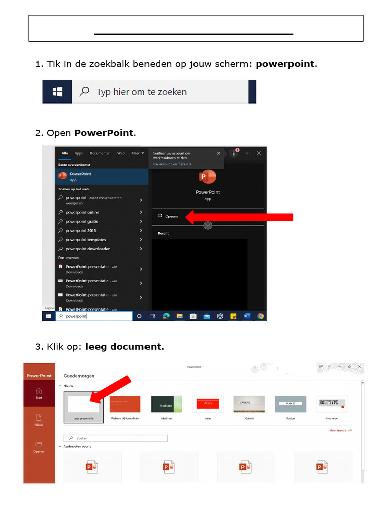 1. ppt_stappenplan_eenvoudige ppt leren maken | PDF