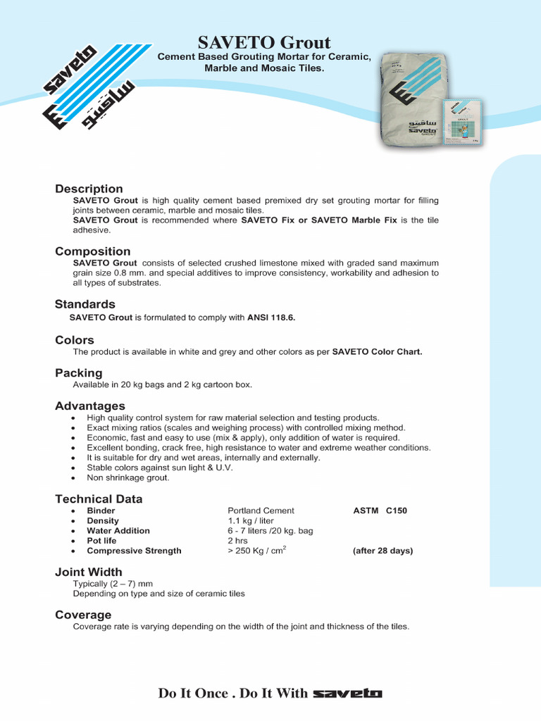 Saveto Grout | PDF