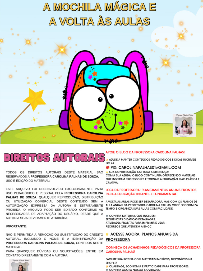A Mochila Mágica na Volta às Aulas | PDF | Pedagogia