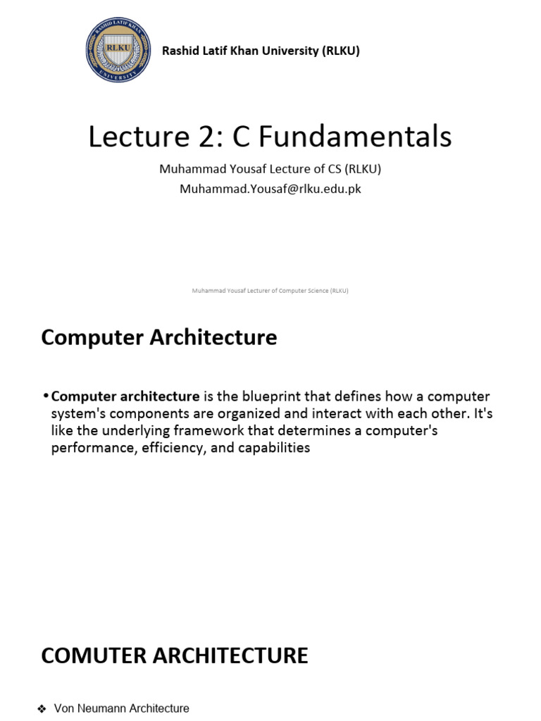ICT -03 Computer Architecture I-C | PDF | Central Processing Unit ...