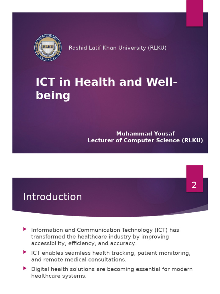 ICT Transforming Health & Well-being | PDF | Information And ...