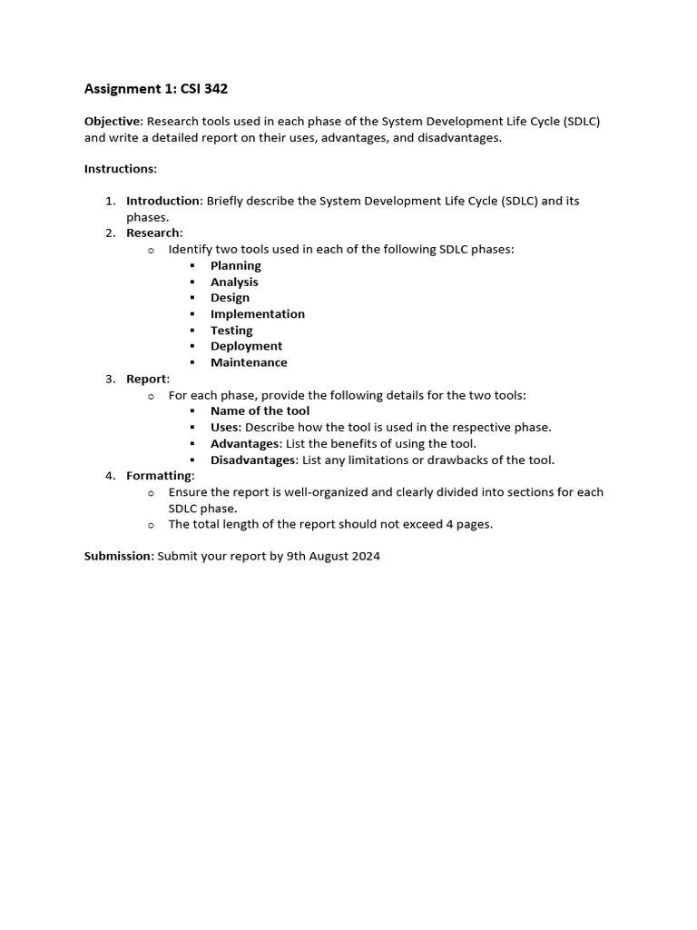 Assignment 1 - CSI 342 | PDF