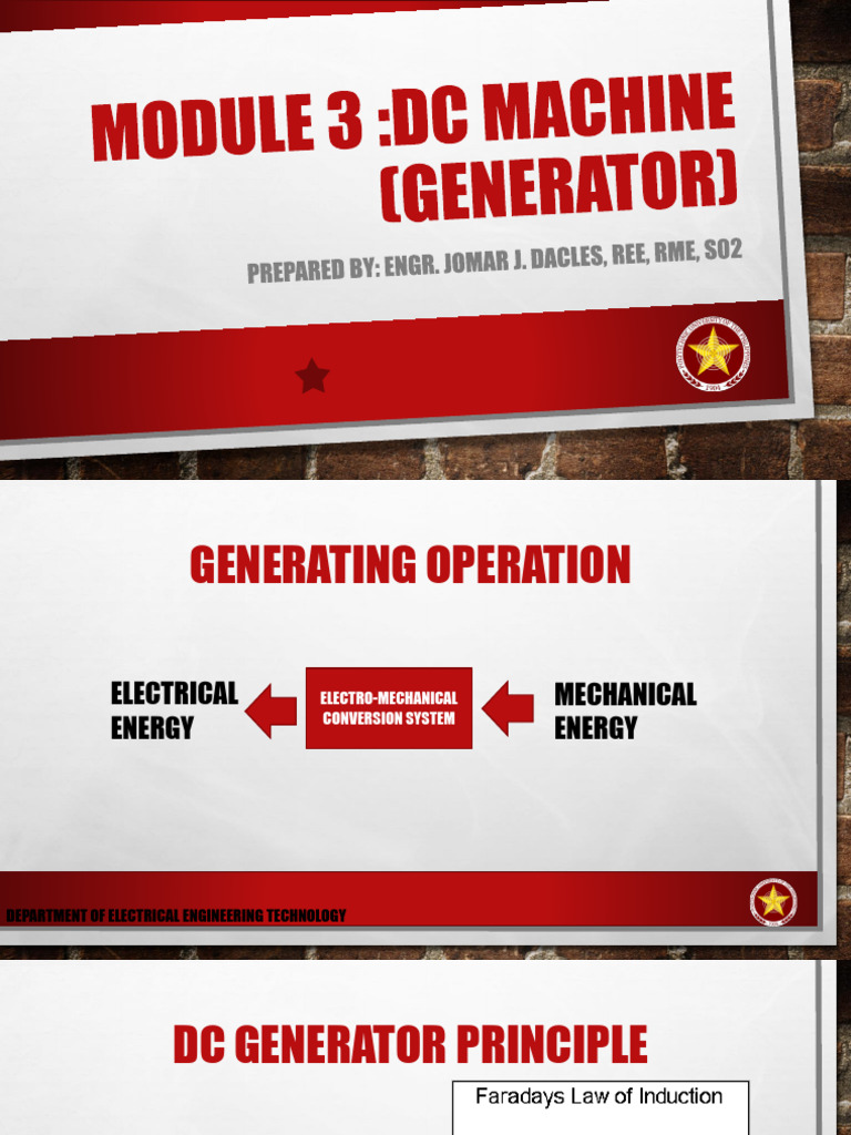 Module 3 - DC Machine (Generator) | PDF | Electric Generator ...