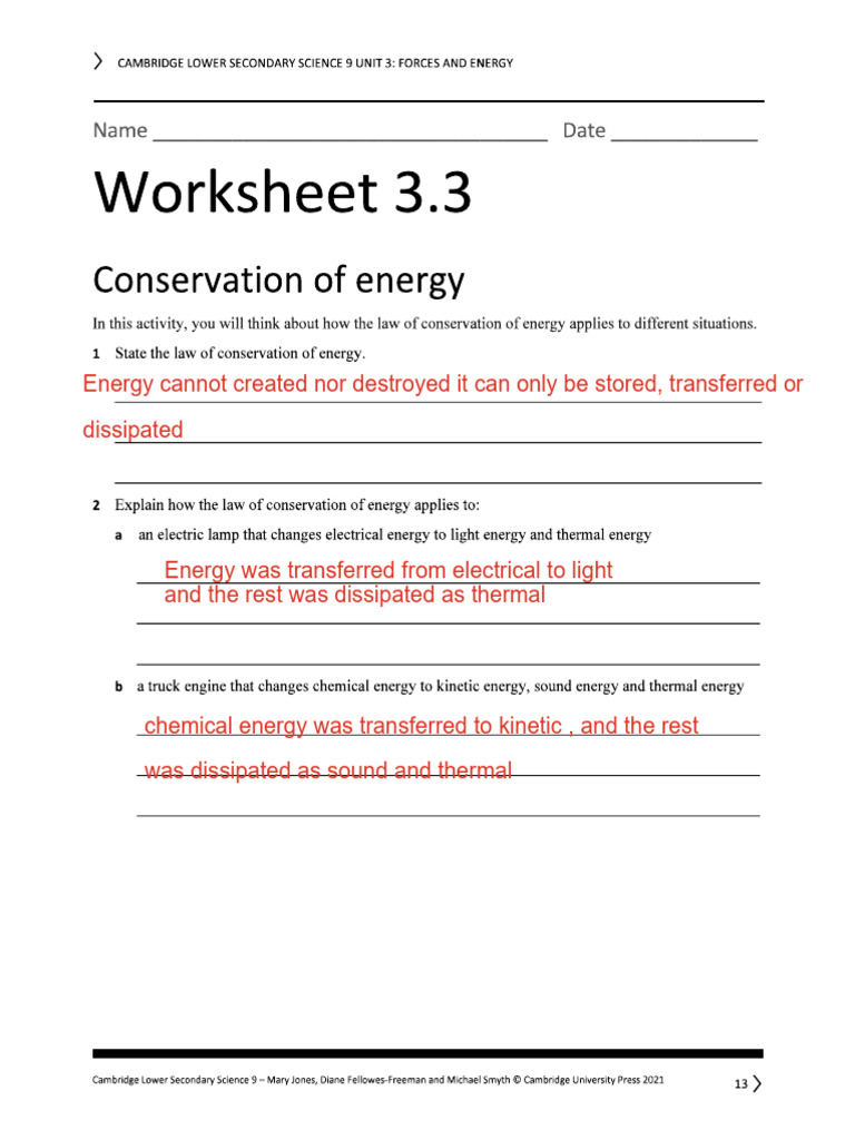 Conservation of Energy-MA | PDF