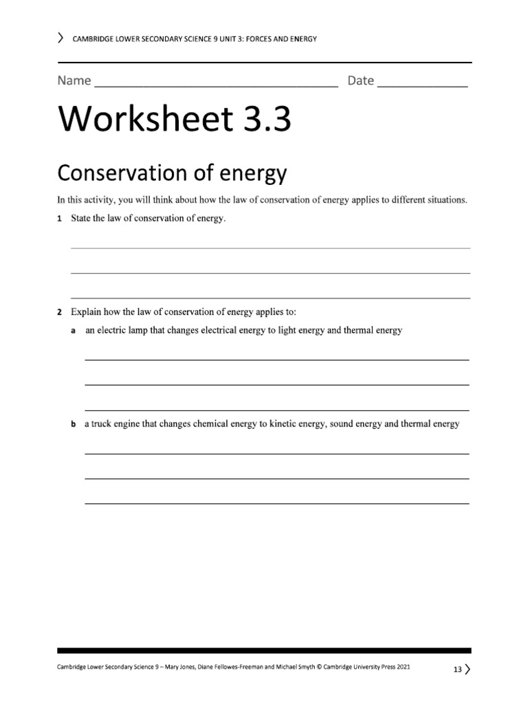 Conservation of Energy | PDF