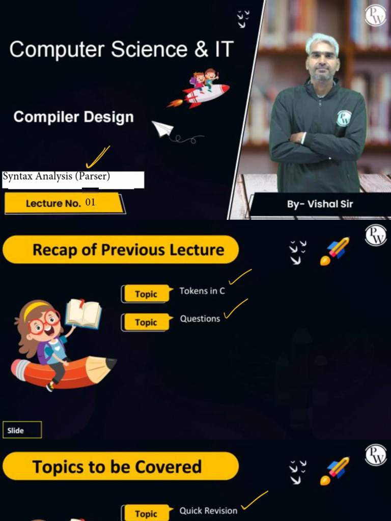 Syntax Analysis (Parser) 01 - Class Notes | PDF