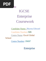 0454 Cambridge IGCSE Enterprise Coursework | PDF | Entrepreneurship ...