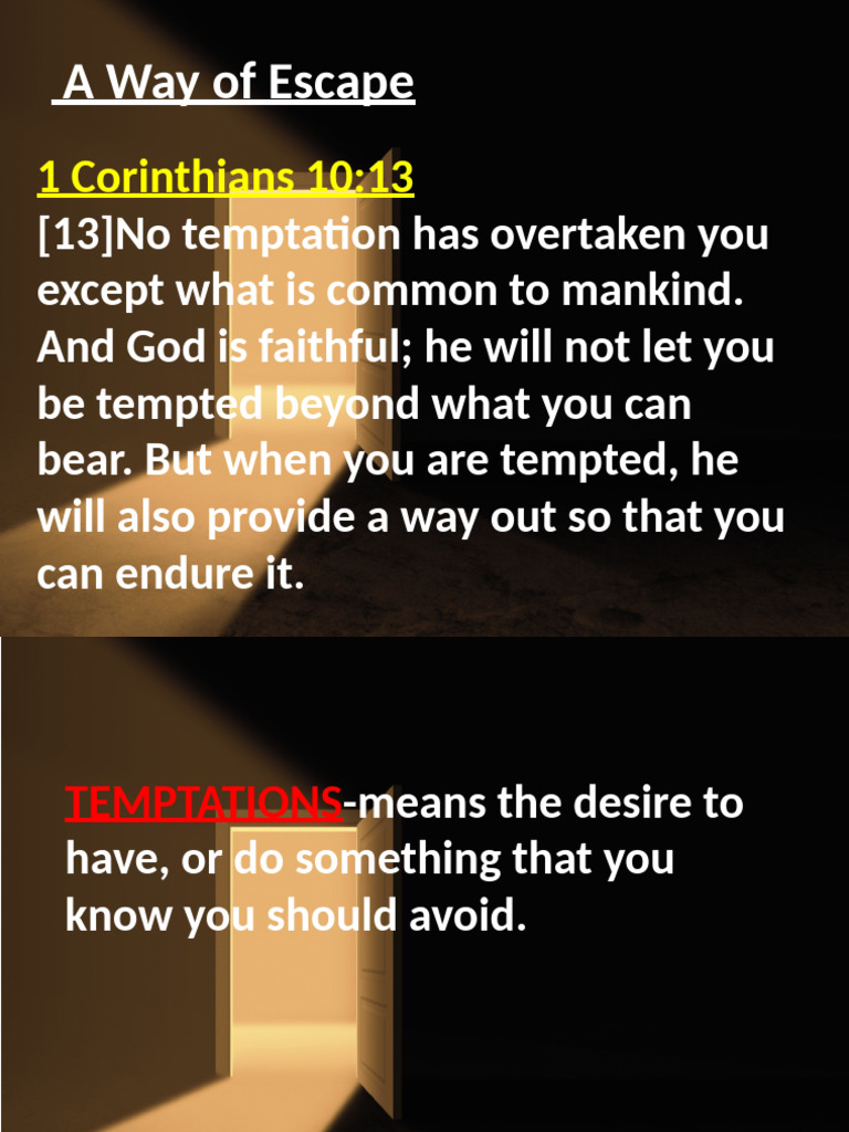 A Way of Escape | PDF