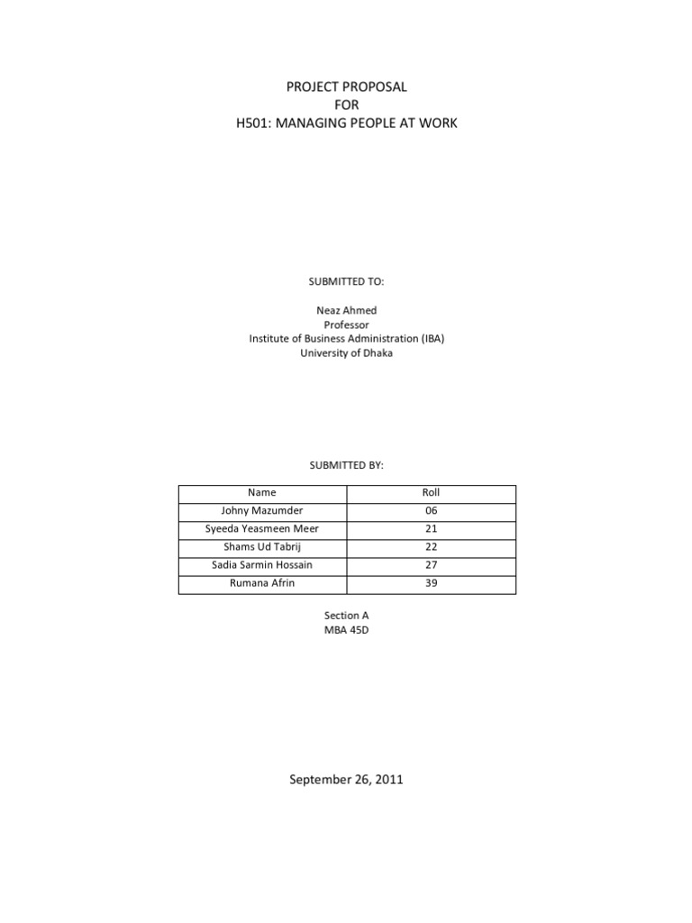 Project Proposal HRM | PDF
