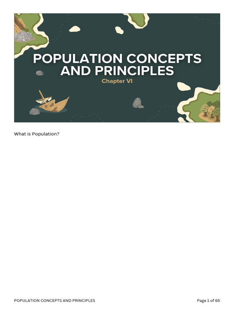 Population Concepts and Principles | PDF | Reproduction | Ecology