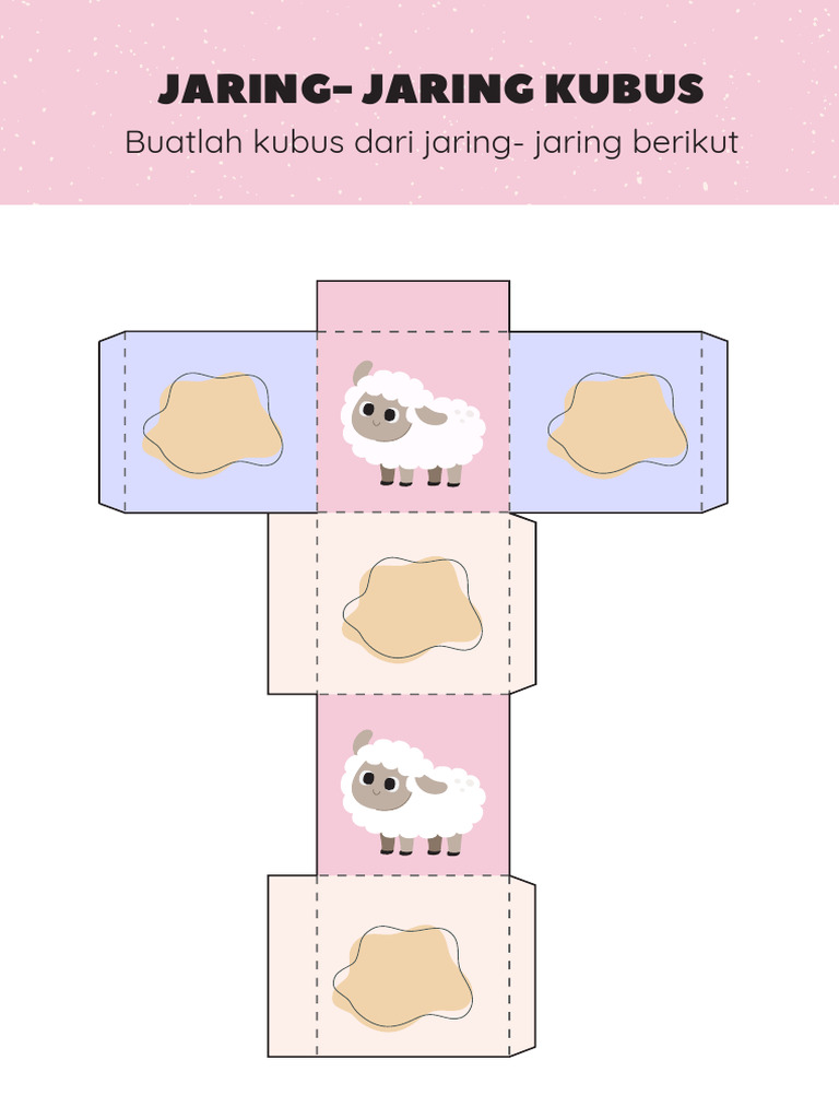 Worksheet Membuat Kubus Dan Balok Dari Jaring - Jaring (Template) | PDF