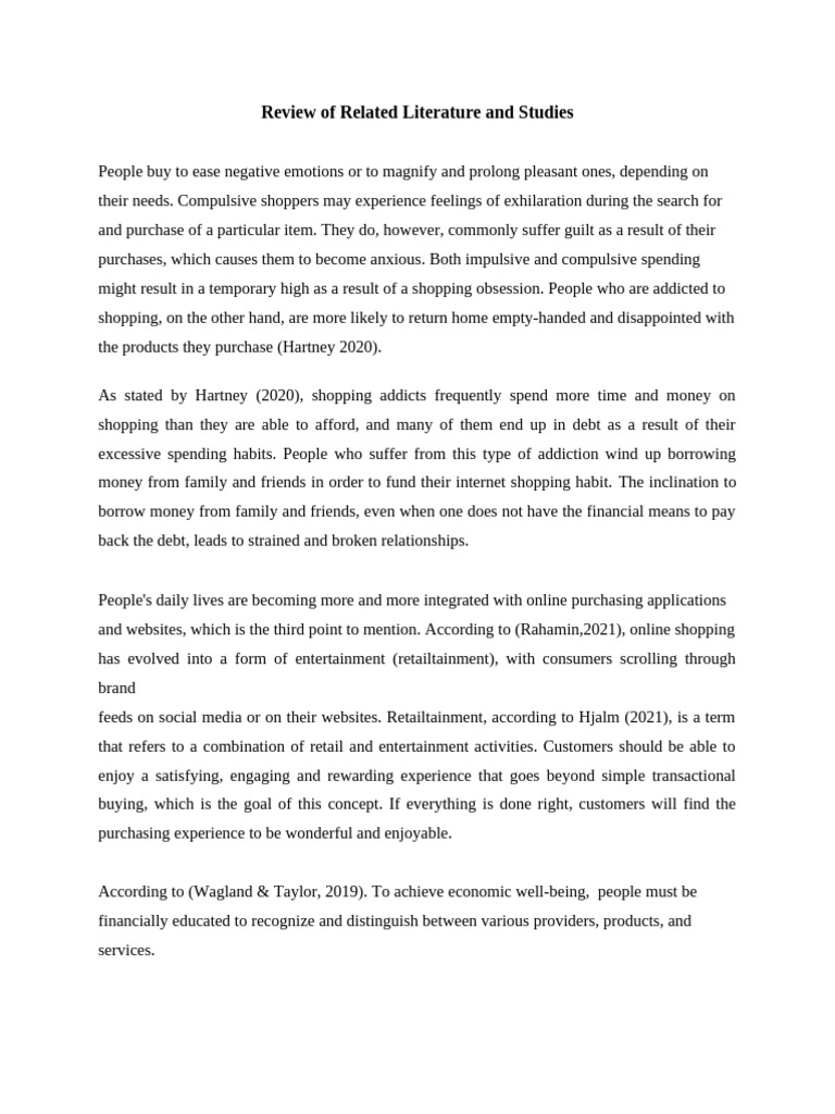 Review of Related Literature and Studies | PDF | Behavior | Online Shopping
