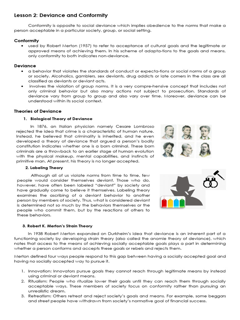 Conformity vs. Deviance Explained | PDF | Deviance (Sociology) | Behavioural Sciences