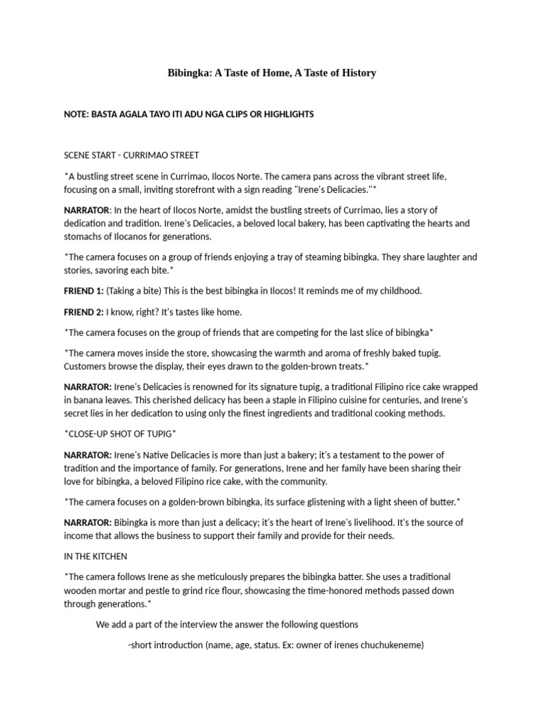 Script-CPAR | PDF | Foods | Cuisine