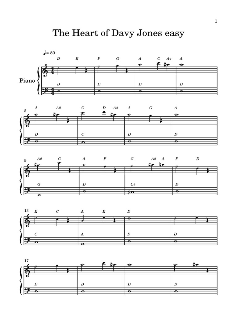 The Heart of Davy Jones Easy | PDF
