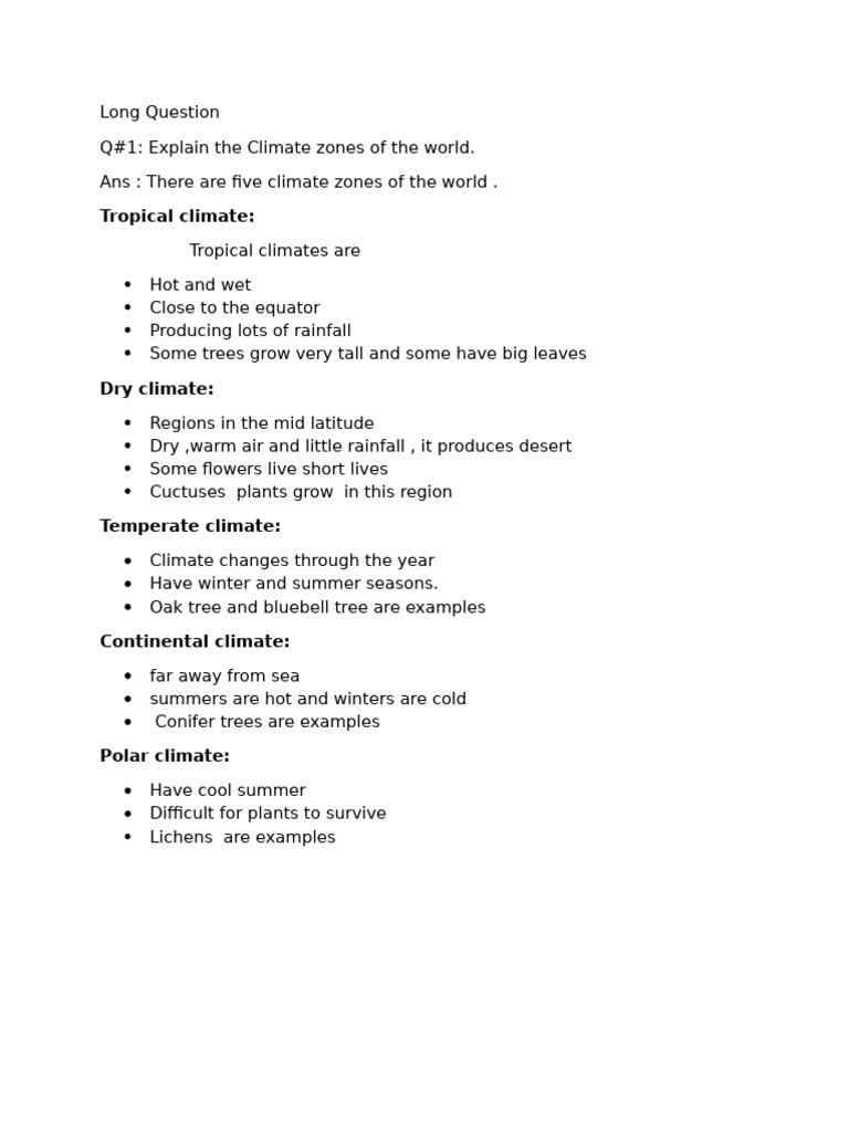 Grade 6 Long Question | PDF