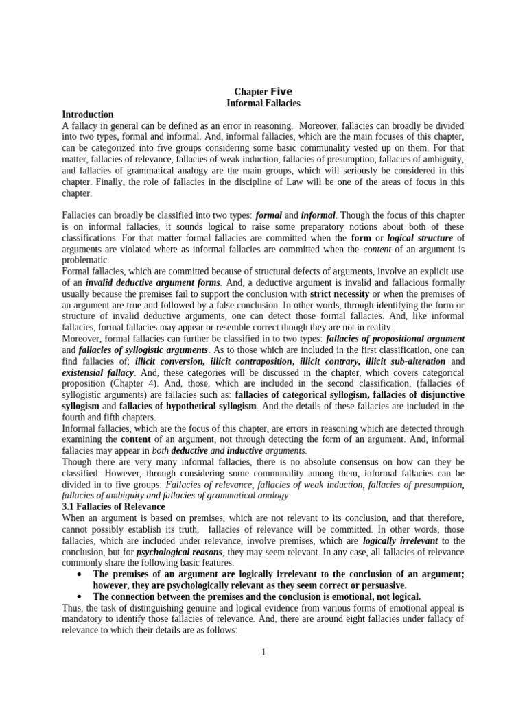 Understanding Informal Fallacies | PDF | Fallacy | Logic