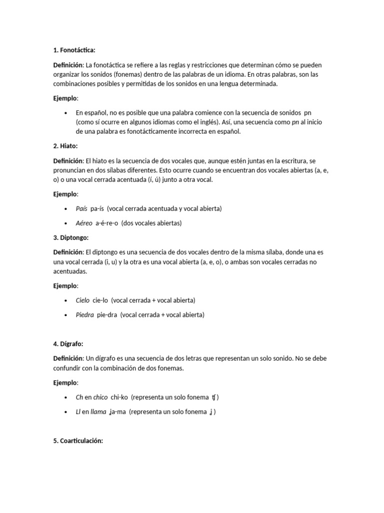 Fonética Española | PDF | Vocal | Palabra