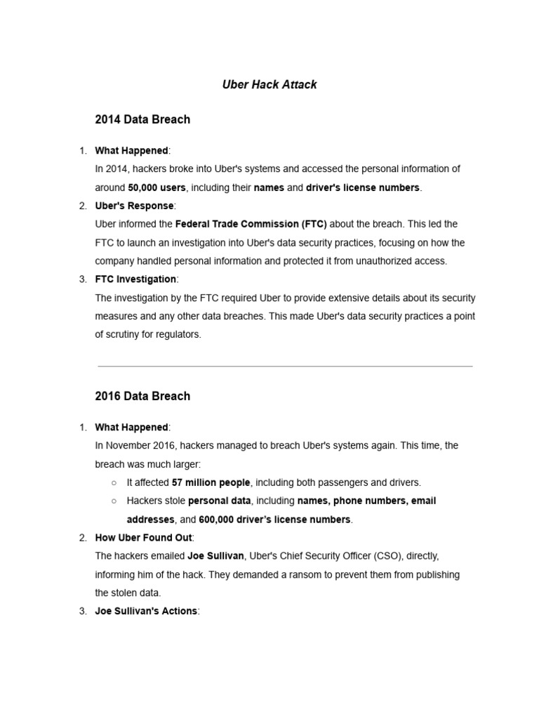 Uber 2016 Data Breach Cover-Up | PDF | Computer Security | Security