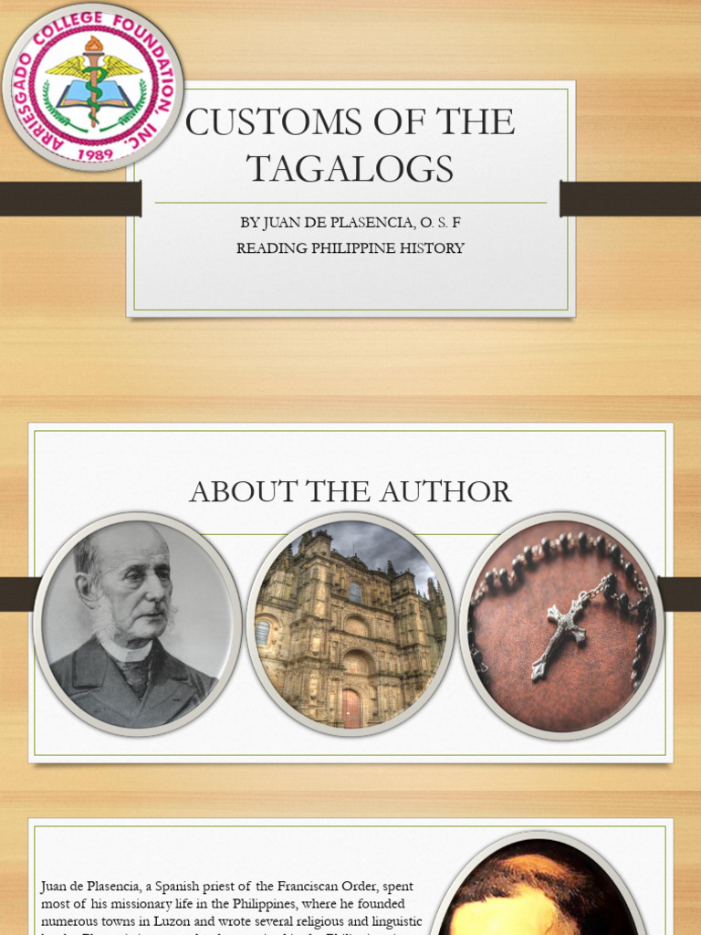 Customs of The Tagalogs 1 1 | PDF
