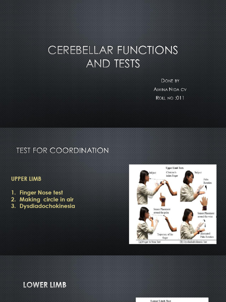 cerebellar function test | PDF