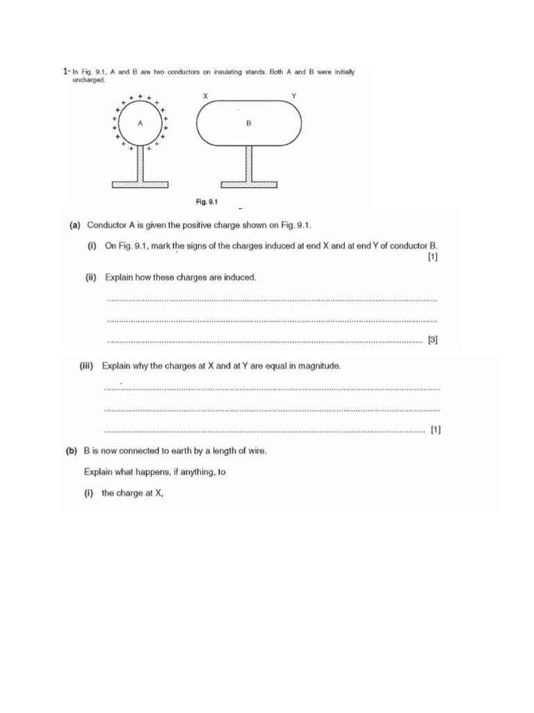 electrostatic charge worksheet | PDF