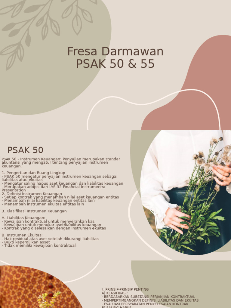 FRESA DARMAWAN PSAK 50 & 55 | PDF